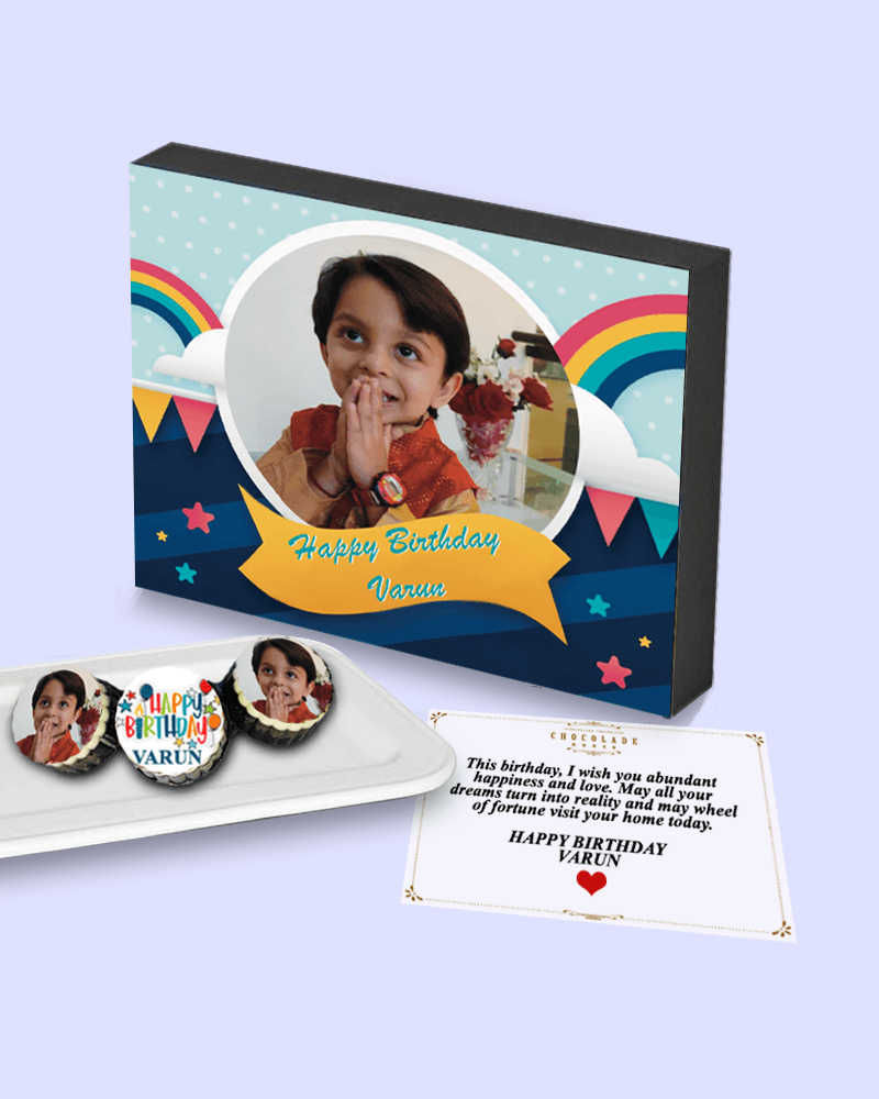 Colorful Party Design Chocolate Wooden Gift box - Chocoladehouse