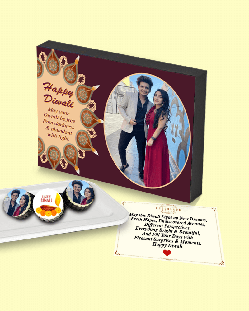 Diwali Design Chocolate Wooden Gift Box - Chocoladehouse